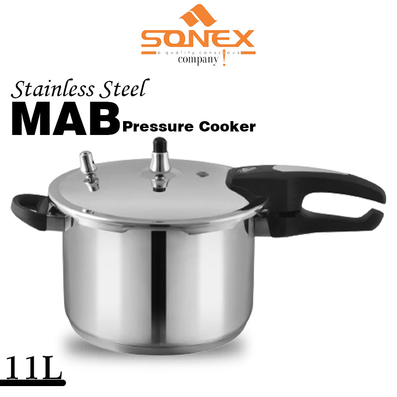Sonex MAB Stainless Steel Pressure Cooker- (7,9,11 Litre) – shoppingzones
